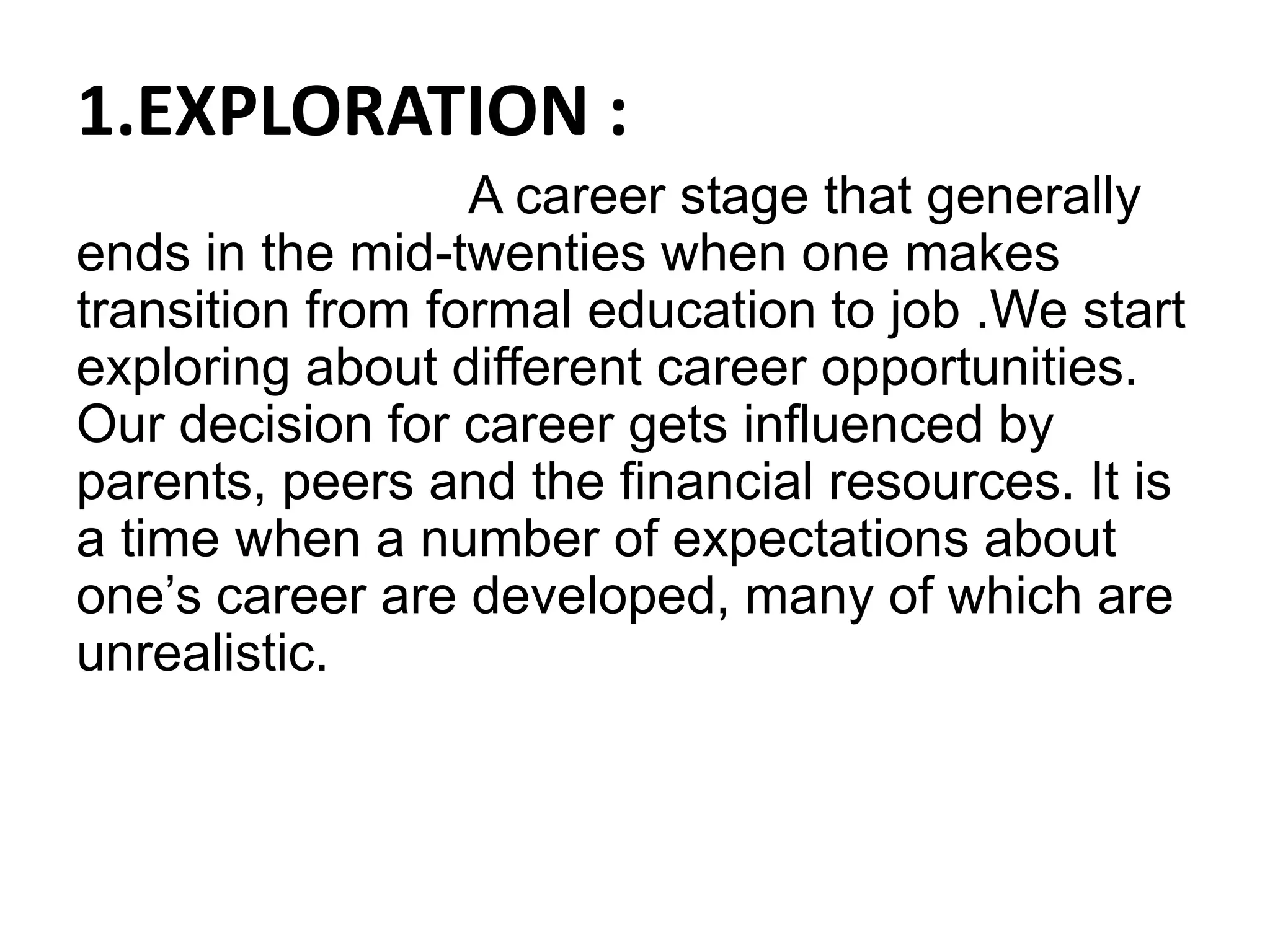 Stages of career | PPTX