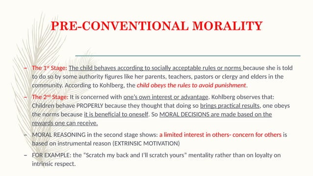 Stages-of-Moral-Development.pptx- presentation | PPTX | Education