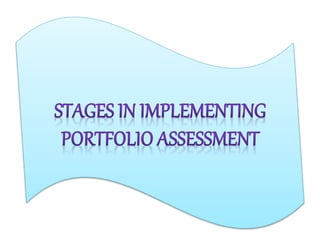 Stages implementing portfolio | PPTX