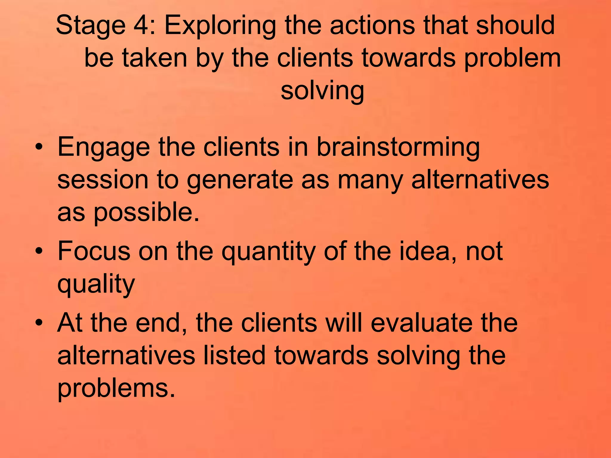 Stages in counseling | PPTX