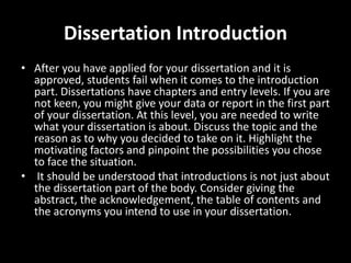 Stages in dissertation writing | PPT