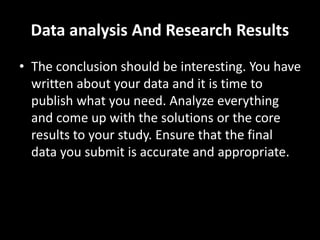 Stages in dissertation writing | PPT