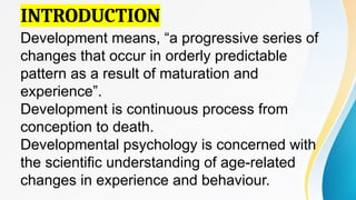 STAGES IN HUMAN DEVELOPMENT.a progressive series of changes that occur ...