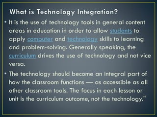 Stages in technology education | PPTX