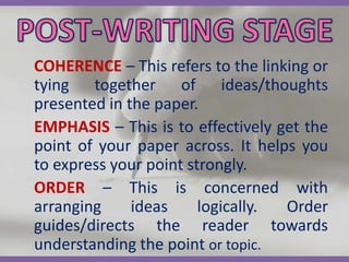 Stages in the writing process | PPTX