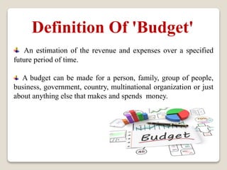 Stages involved in the Indian government budget | PPTX