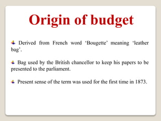 Stages involved in the Indian government budget | PPT