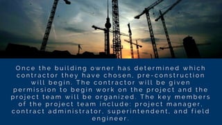Construction Management: Stages of a Construction Project | PPTX
