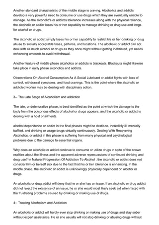 Phases Of Alcoholism | PDF