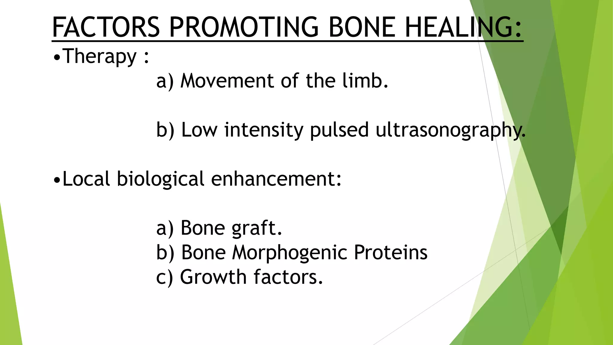 Stages of bone healing and various factors | PPTX