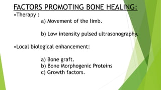 Stages of bone healing and various factors | PPTX