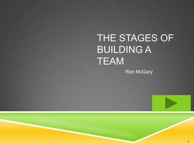 Stages of building a team | PPTX