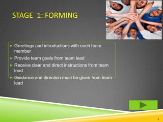 Stages of building a team | PPTX