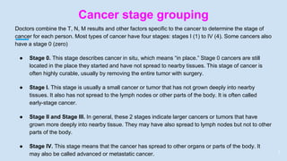Know more about Stages of Cancer | PPTX