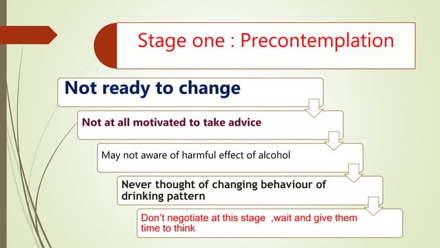 Stages of change slideshare | PPTX | Substance Abuse | Diseases and ...