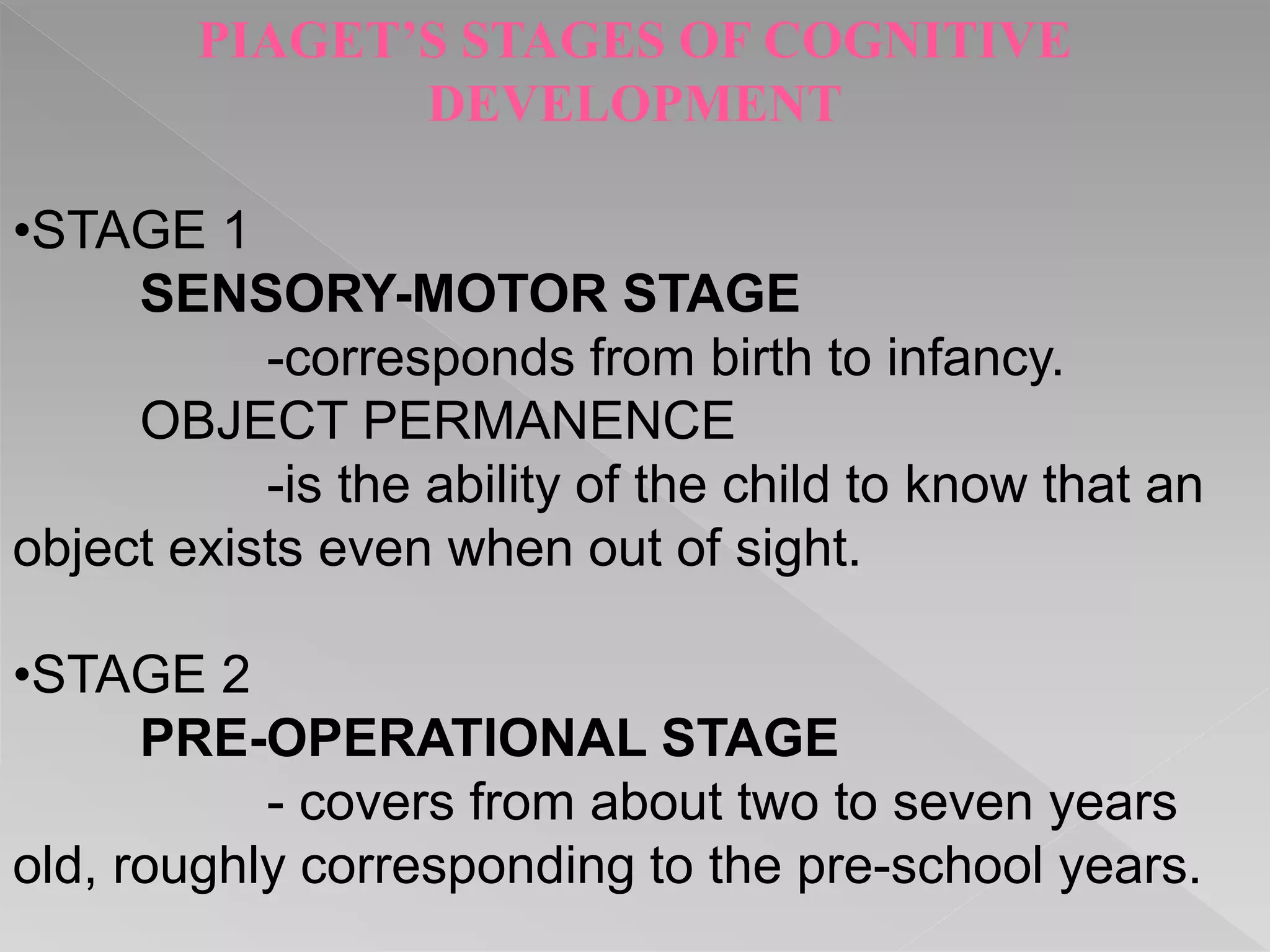 Stages of cognitive development | PPTX