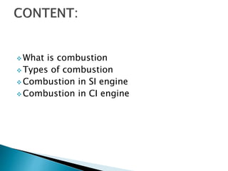 Stages of combustion | PPTX