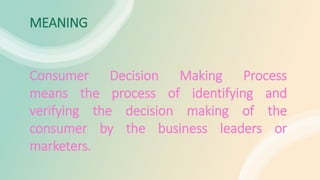 Stages of consumer buying behaviour | PPTX