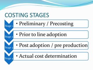 Stages of costing | PPT