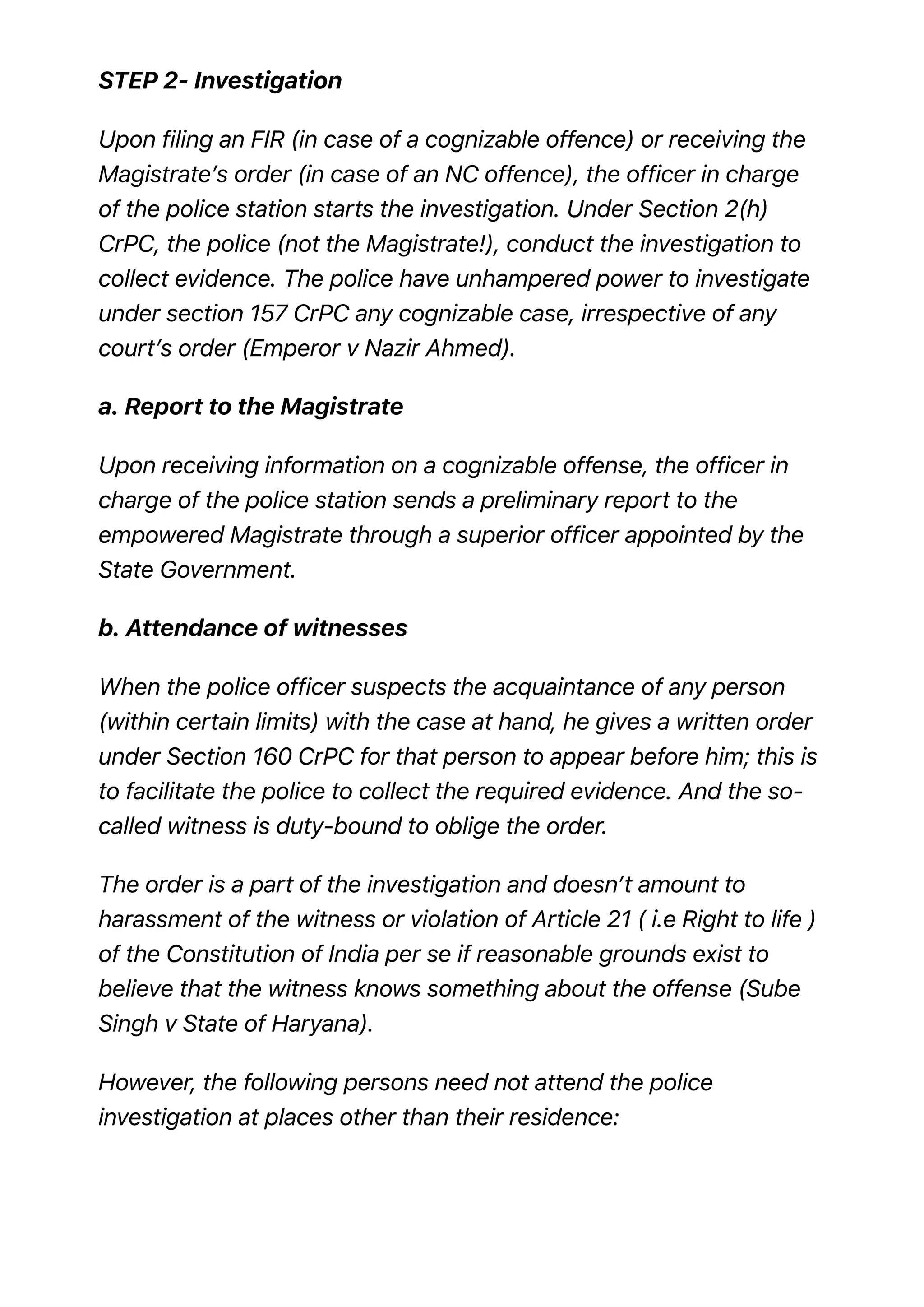 Various stages of a Criminal trial In India | PDF