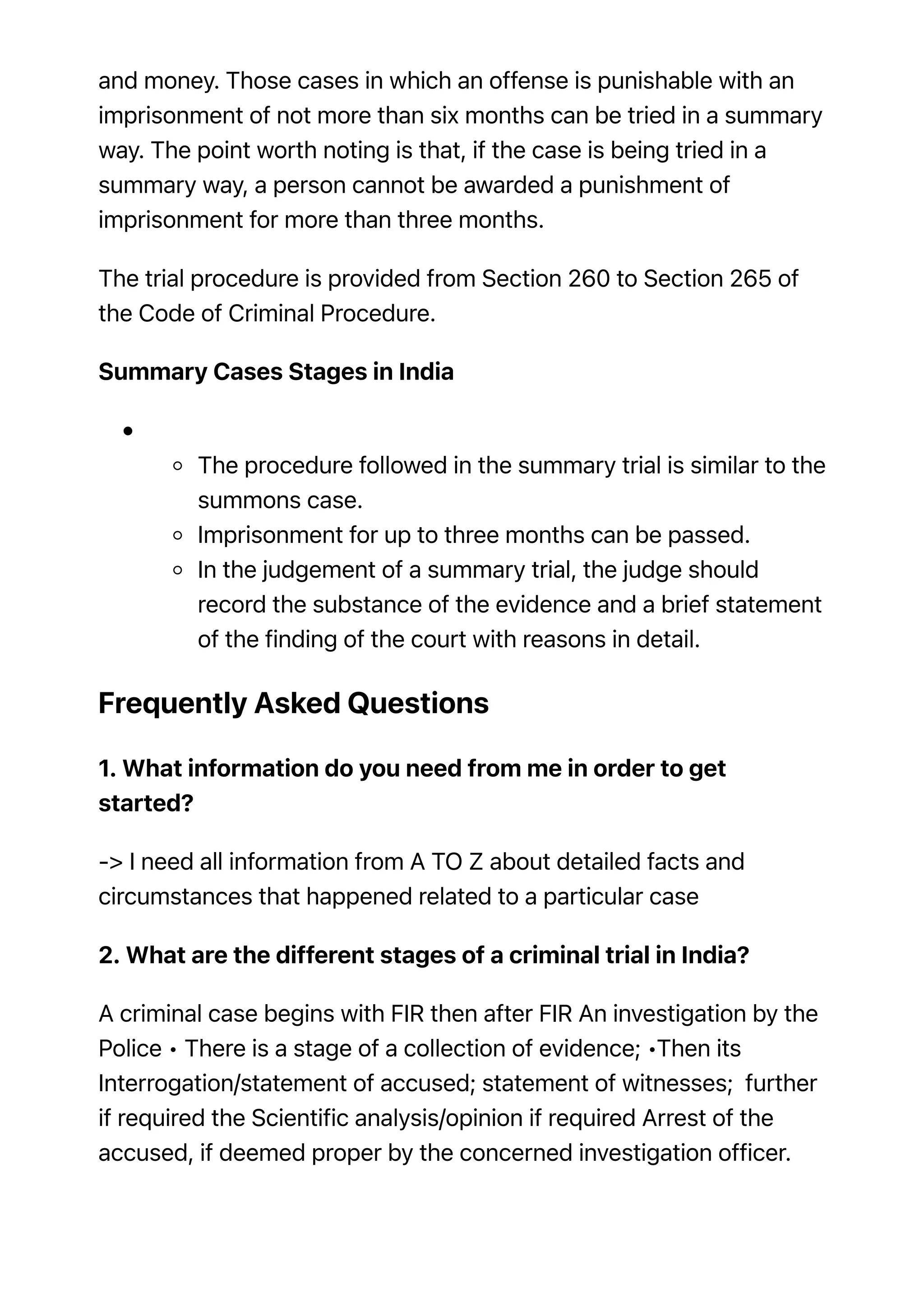 Various stages of a Criminal trial In India | PDF