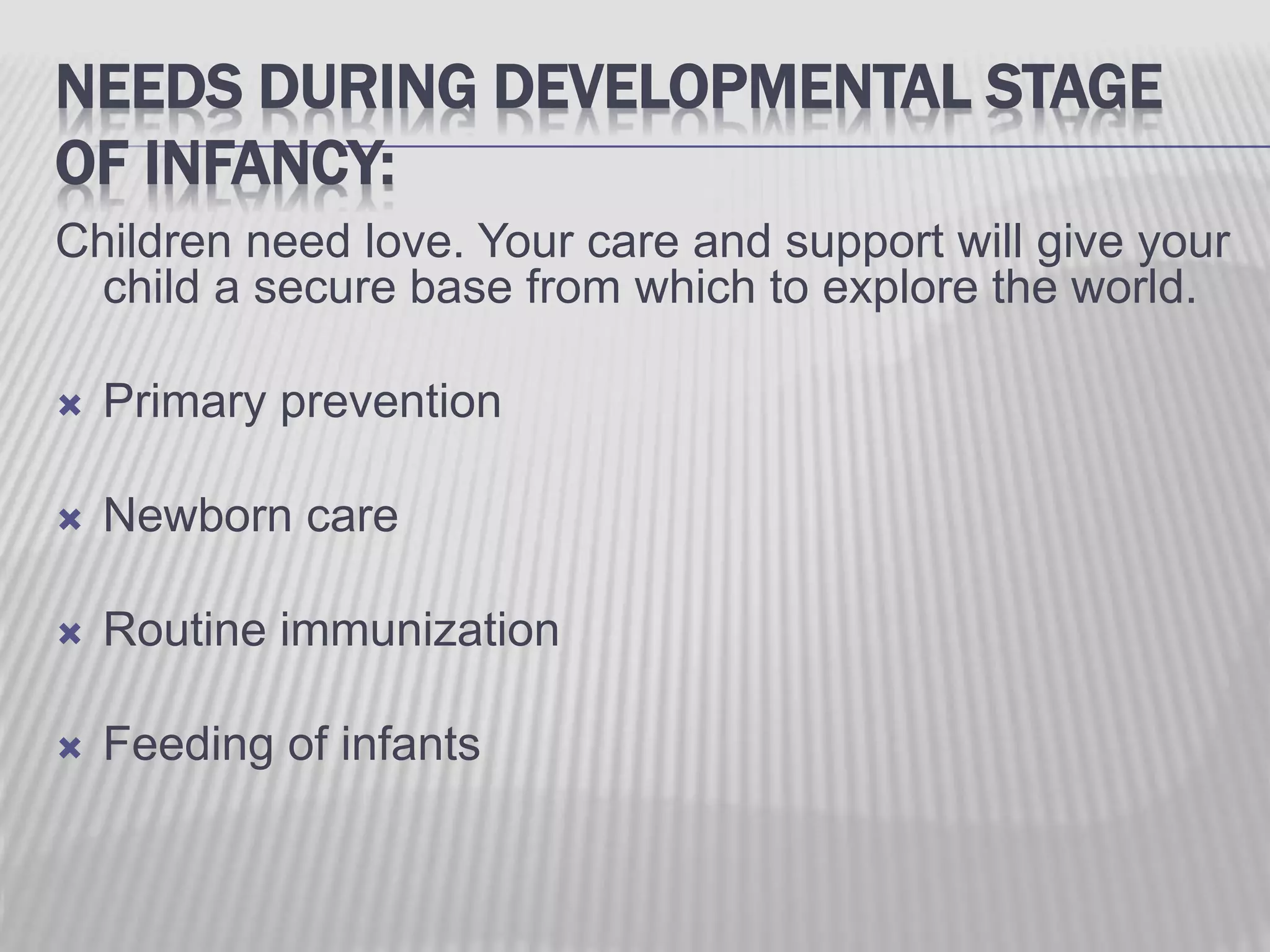 Stages of development: Infancy | PPTX