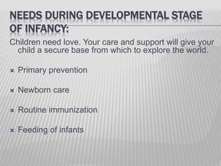 Stages of development: Infancy | PPTX