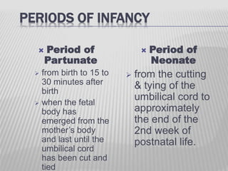 Stages of development: Infancy | PPTX