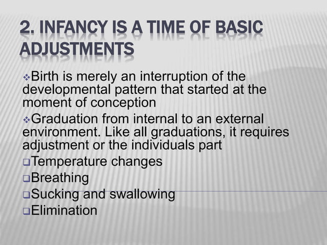 Stages of development: Infancy | PPTX | Pregnancy | Reproductive Health