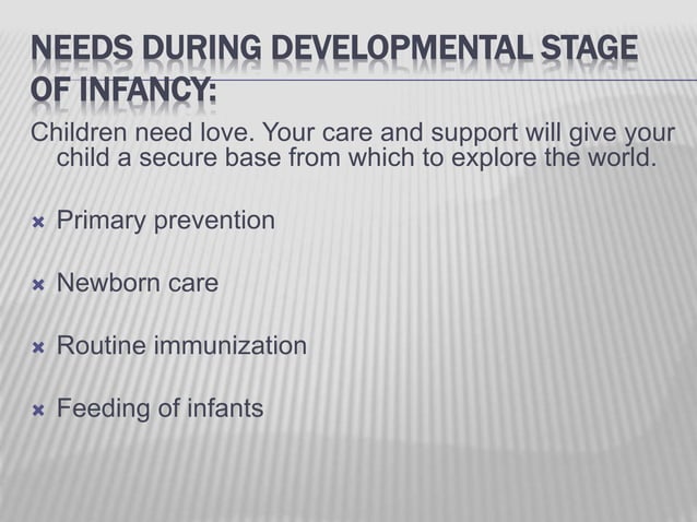 Stages of development: Infancy | PPT