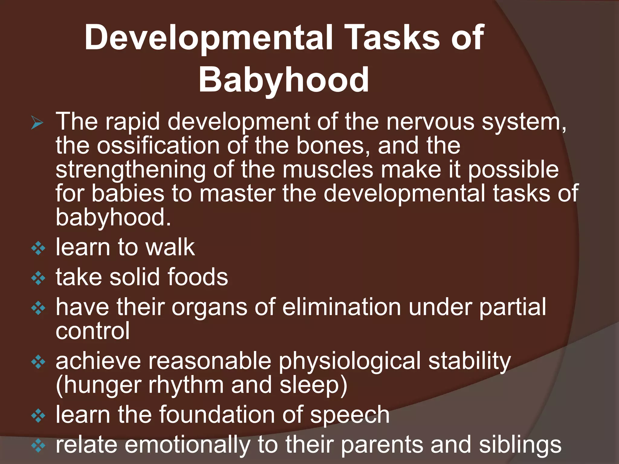 Stages of development: Babyhood | PPTX | Parenting Babies and Toddlers ...