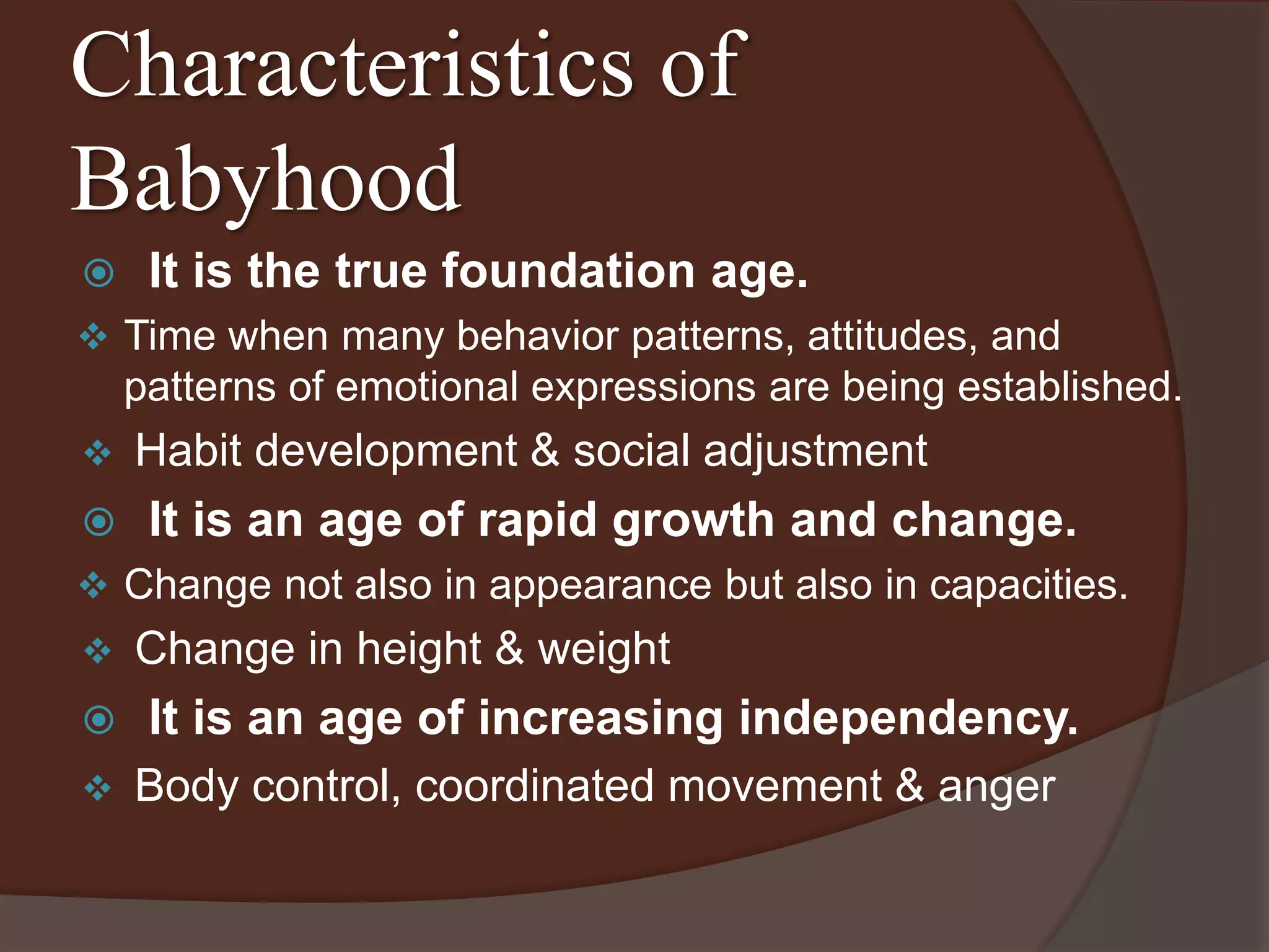 Stages of development: Babyhood | PPTX