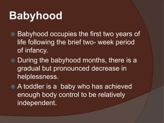 Stages of development: Babyhood | PPTX