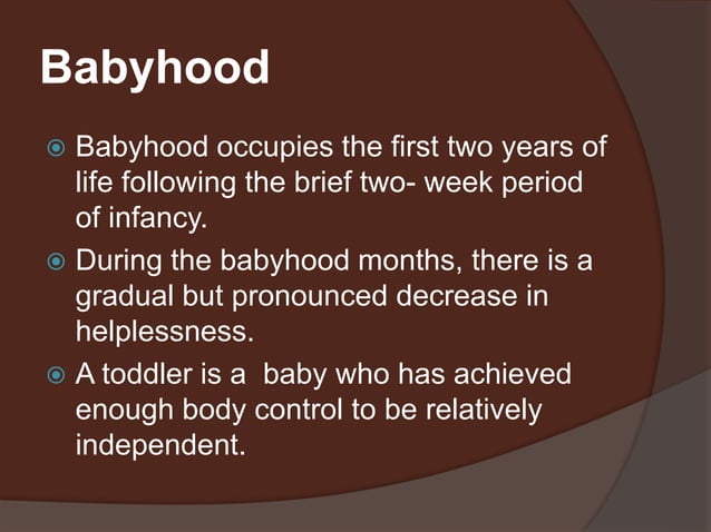 Stages of development: Babyhood | PPTX | Parenting Babies and Toddlers ...