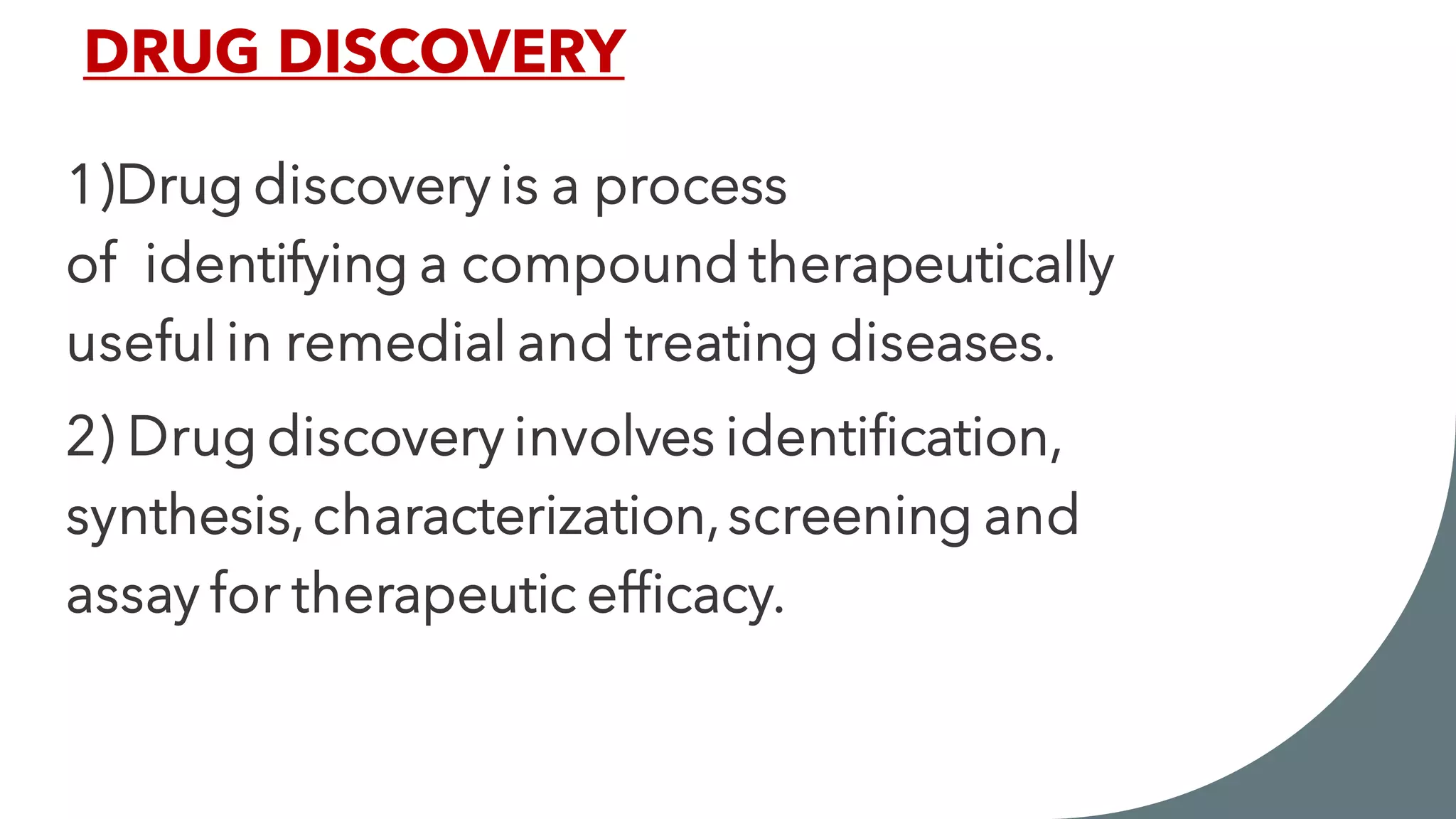 Stages of drug discovery | PDF