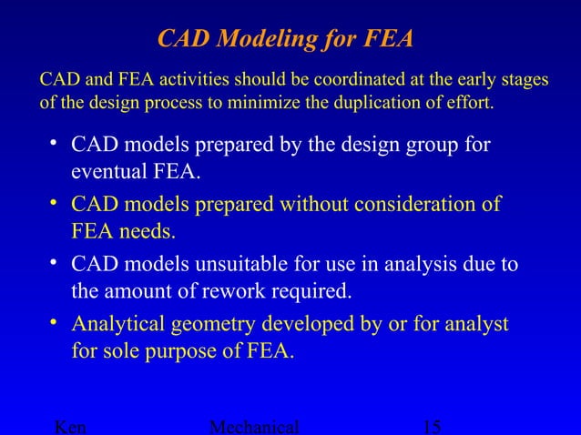 Stages of fea in cad environment | PPT