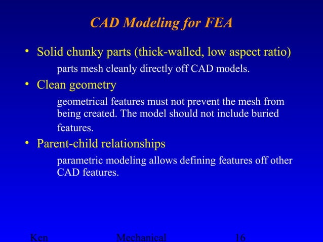 Stages of fea in cad environment | PPT