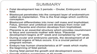 stages of fetal development physiology of pregnancy | PPTX