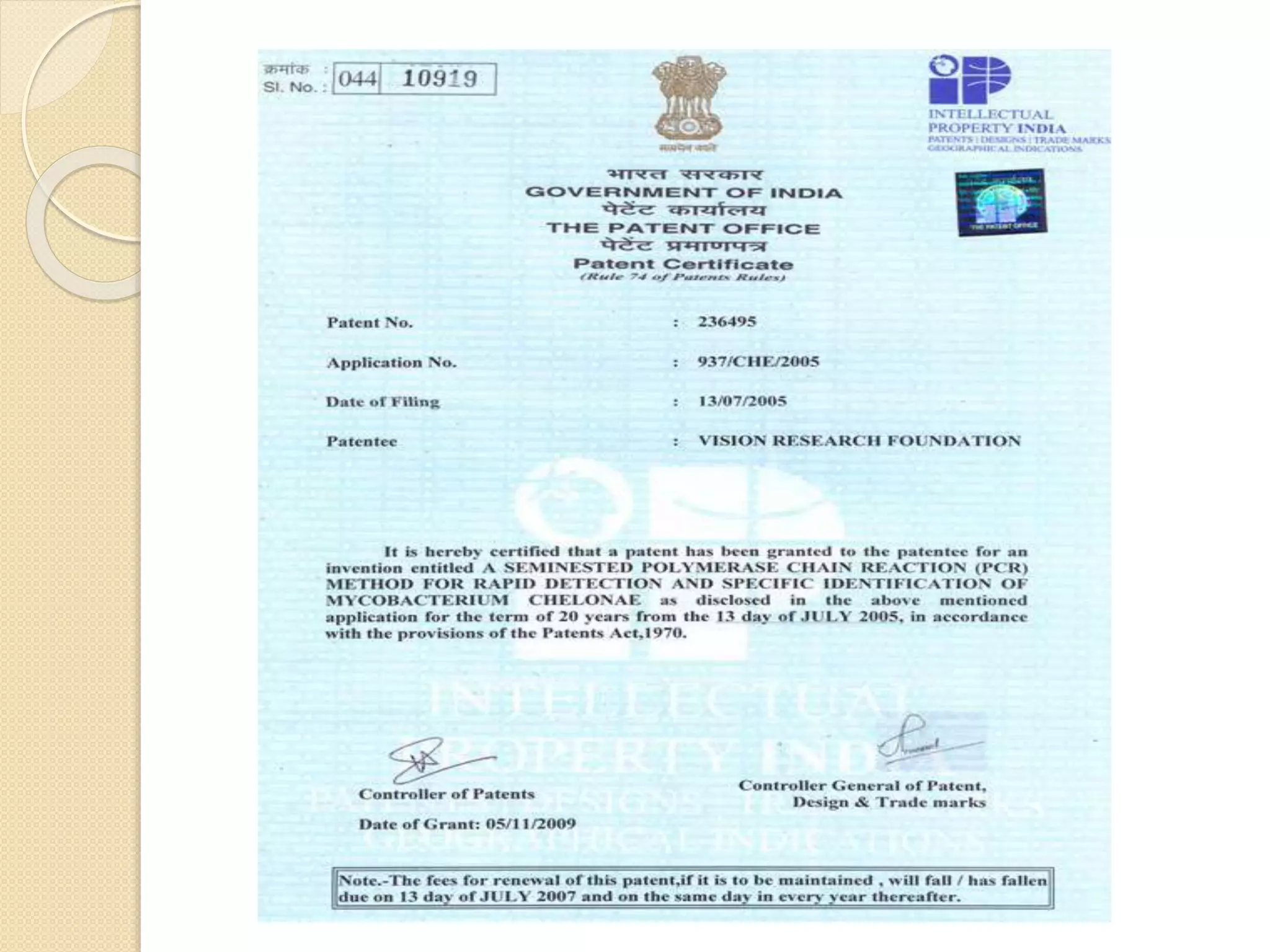 Stages of filling patent in india | PPTX