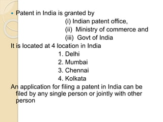 Stages of filling patent in india | PPTX