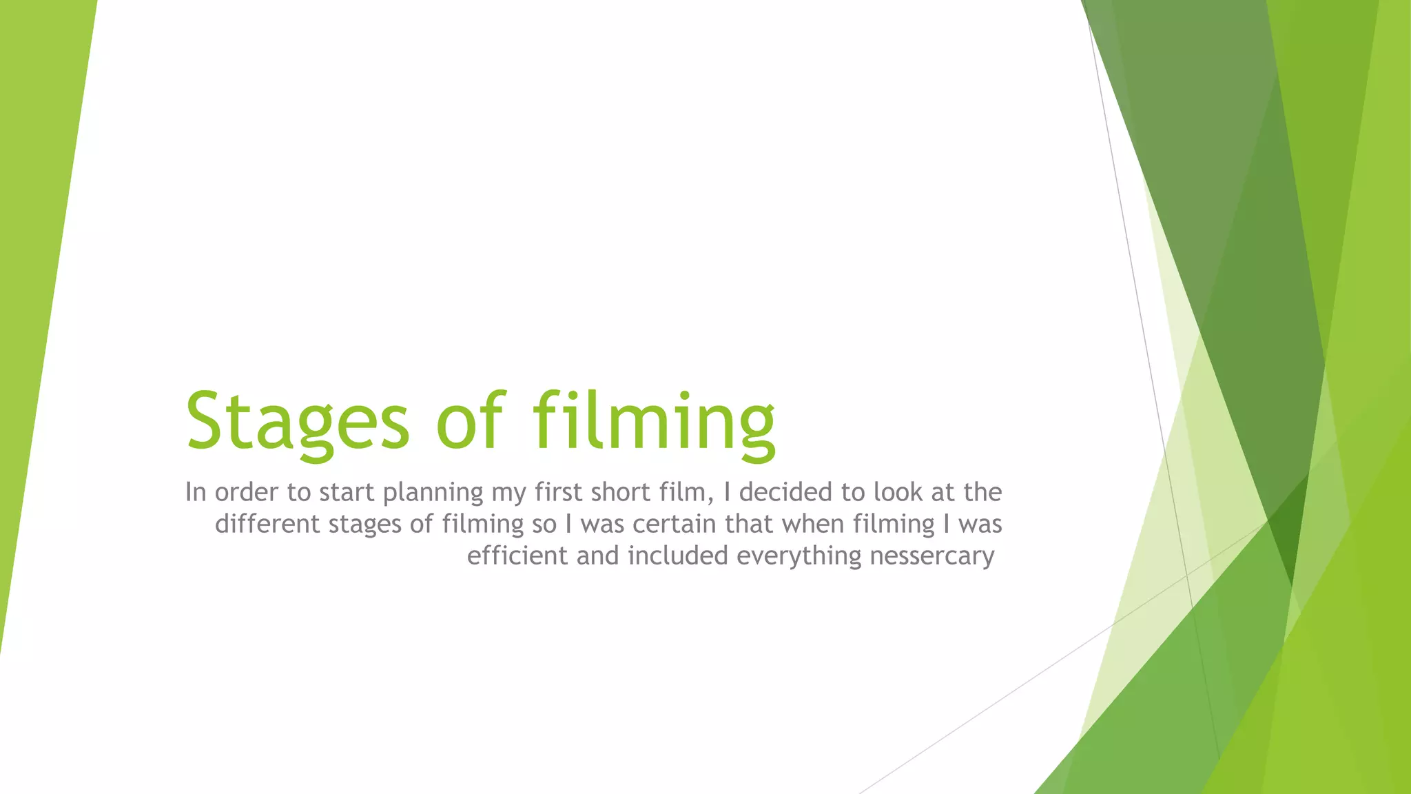 Stages of Filmmaking Guide | PPT
