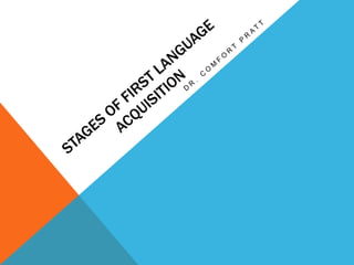 Stages of first language acquisition online powerpoint 2 14 | PPTX