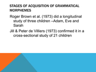 Stages of first language acquisition online powerpoint 2 14 | PPTX