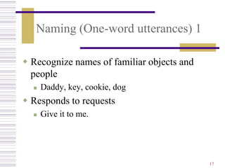 Stages of first language learning | PPT