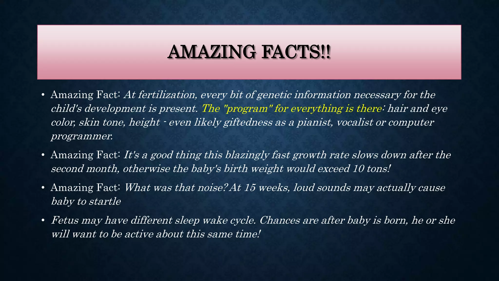 Stages of foetal development | PPTX