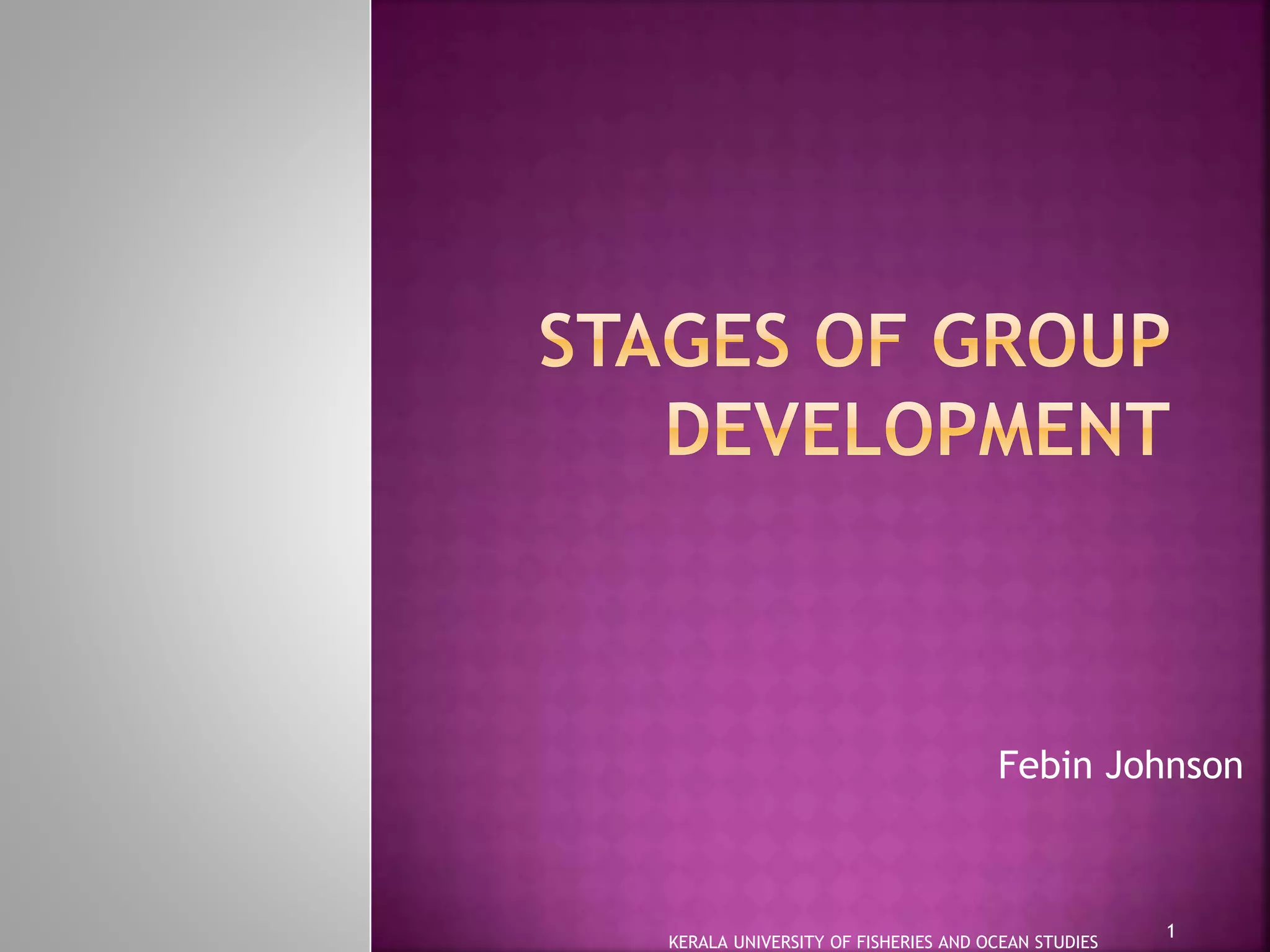 Stages of group development | PPTX