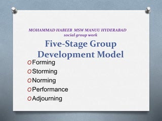 Stages of group development in social group work by Md Habeeb | PPT