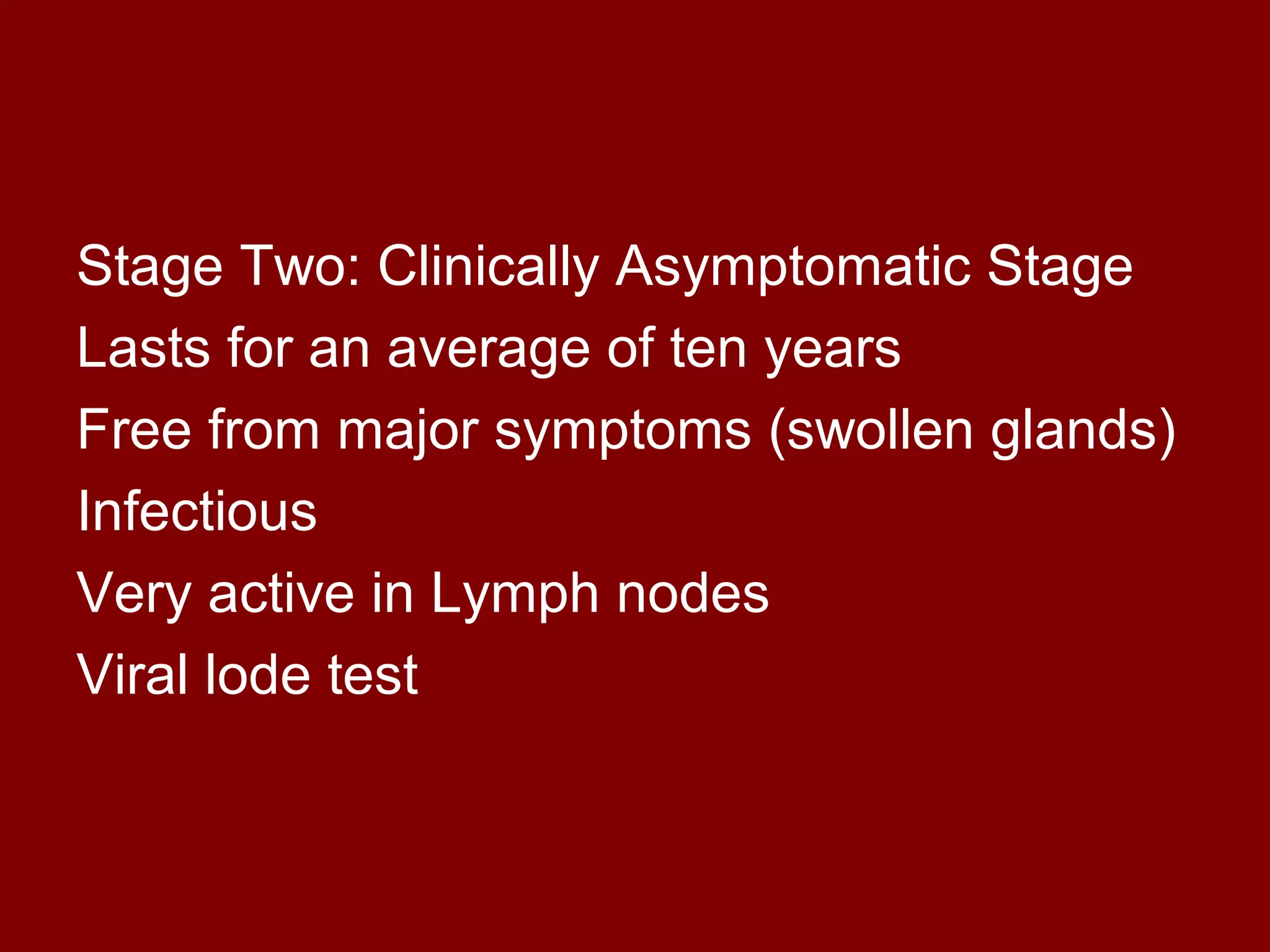 Stages of HIV infection | PPT