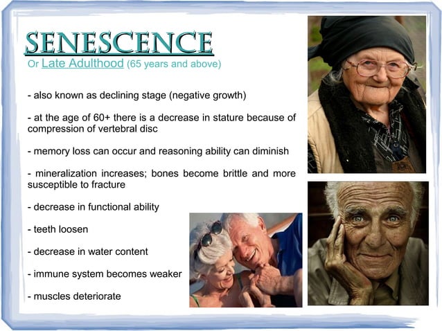 Stages of Human Growth (Pre-natal development - Senescence) | PPT