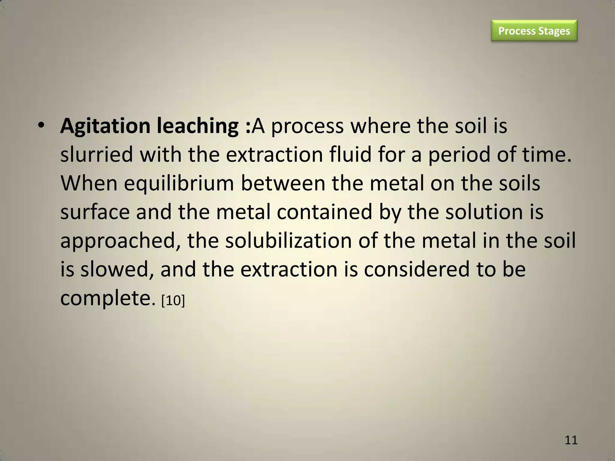 Stages of hydrometallurgical processes | PPTX